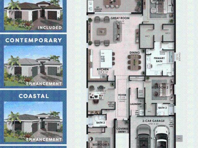 3 Bed, 3 Bath New Home plan in Port Saint Lucie, FL