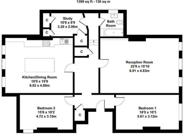 3 bed flat for sale