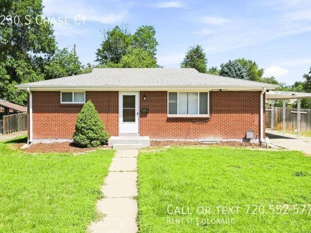 3 Bedroom Home for Rent at 1230 S Chase Ct, Lakewood, CO 80232 Lasley