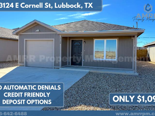 3 Bedroom Home for Rent at 3124 E Cornell St, Lubbock, TX 79403 Parkway and Cherry Point