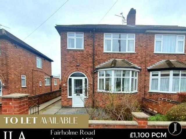 3 bedroom semidetached house for rent in Fairholme Road Leicester LE2