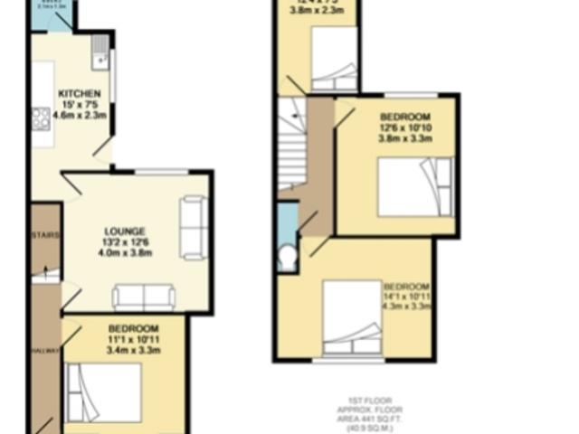 3 bedroom terraced house for rent in 3 11 Grimsby Terrace, Nottingham, NG3