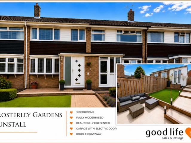 3 bedroom terraced house for sale in Frosterley Gardens, Tunstall, Sunderland, SR3