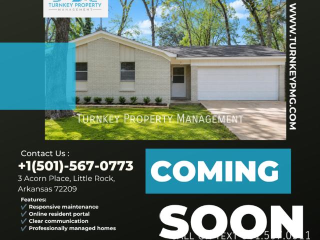 3 BR, 1.5 BA Apartment 3 Acorn Pl, Little Rock, AR 72209