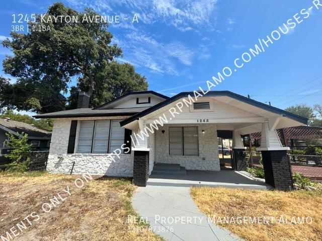 3 BR, 1.5 BA Apartment 1245 Kayton Avenue, San Antonio, TX 78210