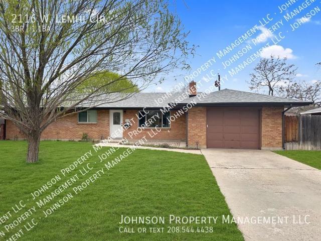 3 BR, 1.5 BA Apartment 2116 W. Lemhi Cir Boise, ID 83705