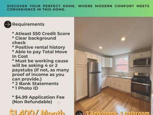 3 Br, 1 bath, Apartment 2444 North 50th Street