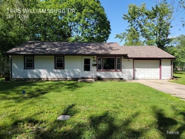 3 Br, 1 bath, Single Family 1406 Williamsburg Dr