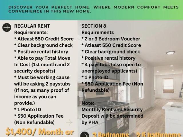 3 Br, 1 bath, Single Family 2245 North Lambert Street