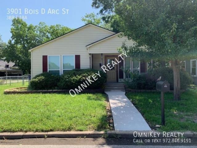 3 Br, 1 bath, Single Family 3901 Bois D Arc St