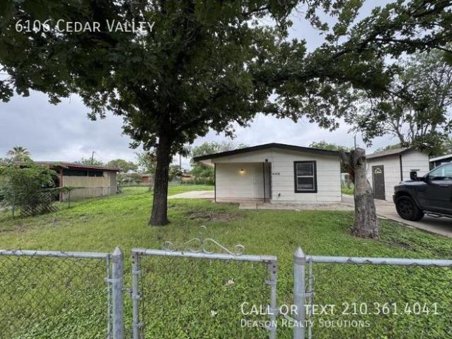 3 Br, 1 bath, Single Family 6106 Cedar Valley