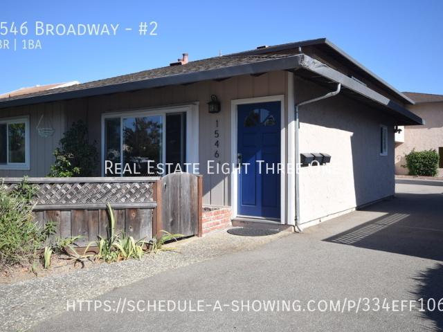 3 BR, 1 BA Apartment 1546 Broadway, Santa Cruz, CA 95062