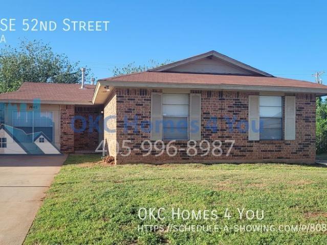 3 BR, 1 BA Apartment 1645 SE 52nd Street, Oklahoma City, OK 73129