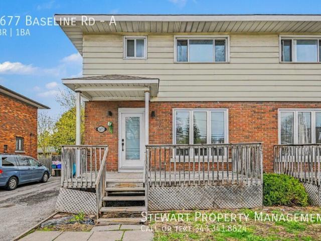 3 BR, 1 BA Apartment 1677 Baseline Rd, Ottawa, ON K2C 0B6