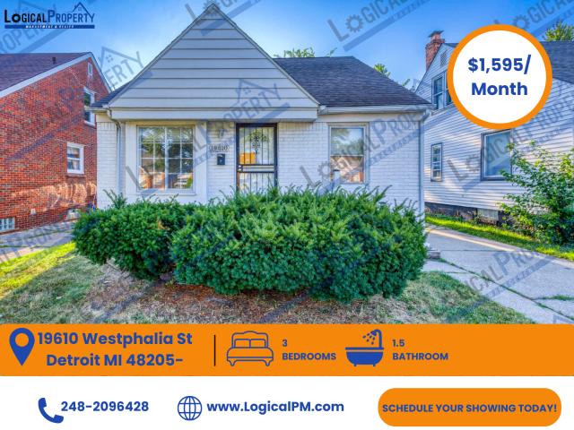 3 BR, 1 BA Apartment 19610 Westphalia St, Detroit, MI 48205