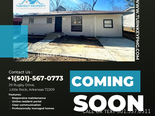 3 BR, 1 BA Apartment 29 Rugby Dr, Little Rock, AR 72209