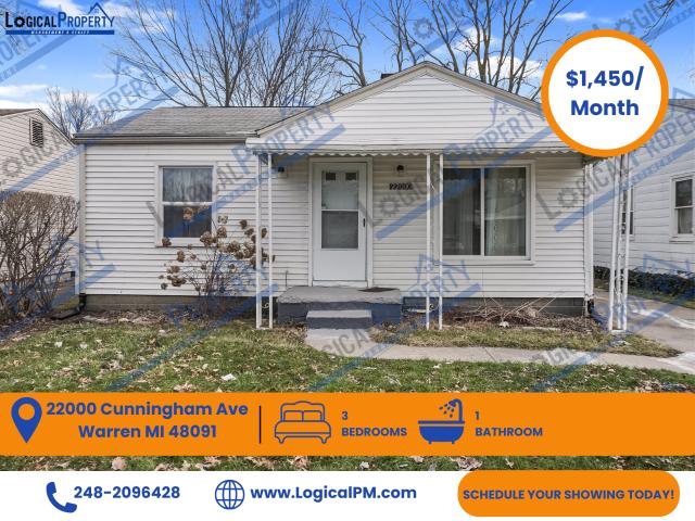 3 BR, 1 BA Apartment 22000 Cunningham Ave, Warren, MI 48091