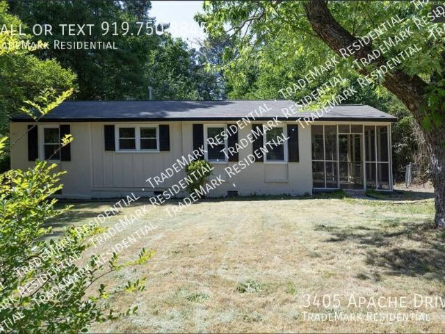 3 BR, 1 BA Apartment 3405 Apache Drive, Raleigh, NC 27609