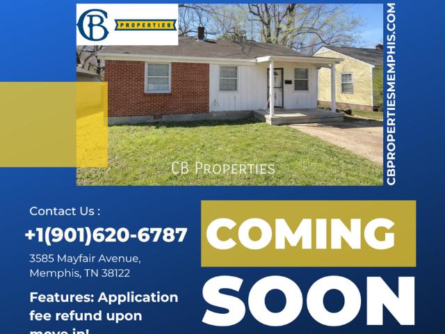 3 BR, 1 BA Apartment 3585 Mayfair Ave, Memphis, TN 38122
