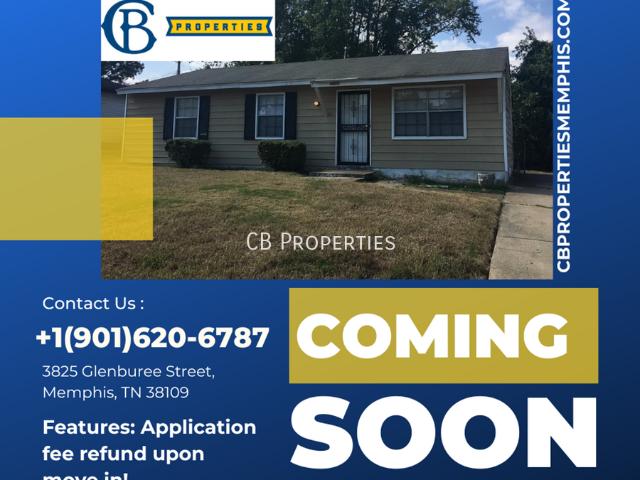 3 BR, 1 BA Apartment 3825 Glenburee St, Memphis, TN 38109