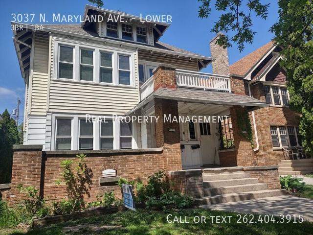 3 BR, 1 BA Apartment 3037 N. Maryland Ave Milwaukee, WI 53211