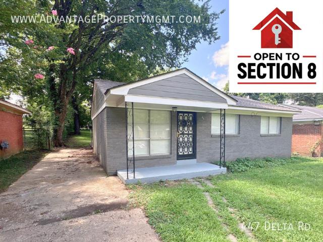 3 BR, 1 BA Apartment 447 Delta Rd Memphis, TN 38109