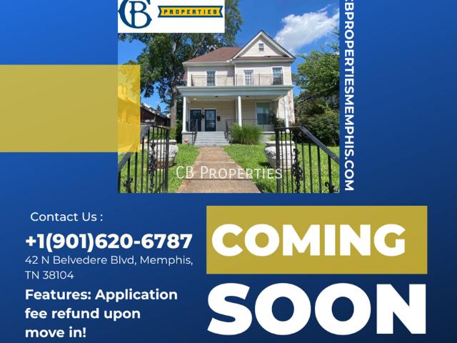 3 BR, 1 BA Apartment 44 N Belvedere Blvd, Memphis, TN 38104