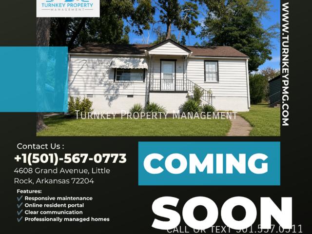 3 BR, 1 BA Apartment 4608 Grand Avenue, Little Rock, AR 72204