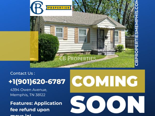 3 BR, 1 BA Apartment 4394 Owen Ave, Memphis, TN 38122