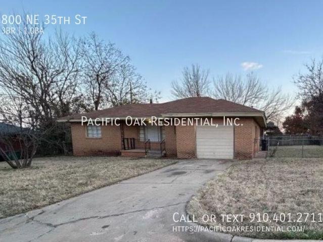 3 BR, 1 BA Apartment 800 NE 35th St, Oklahoma City, OK 73105