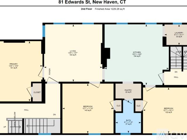 3 BR, 1 BA Apartment 81 Edwards St, Unit 2, New Haven, CT 06511