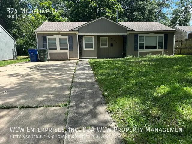 3 BR, 1 BA Apartment 824 Madeline Ln, Topeka, KS 66049