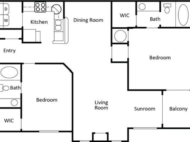 3 Br, 2 bath, Apartment 5850 Hillandale Dr