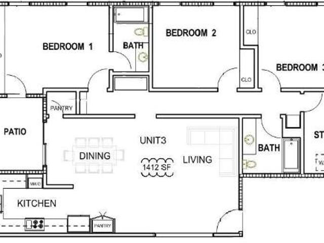 3 Br, 2 bath, Apartment 608 Hill St