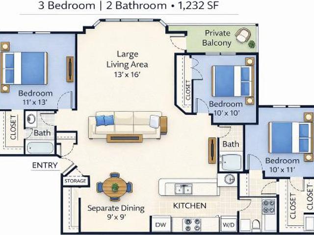 3 Br, 2 bath, Condo 625 Caledon Ct