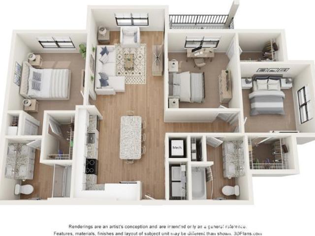 3 Br, 2 bath, Condo 900 SE 3rd Avenue