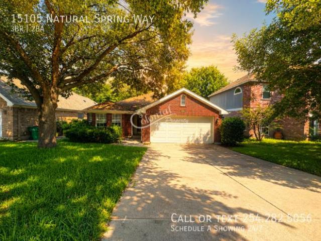 3 Br, 2 bath, Single Family 15105 Natural Spring Way