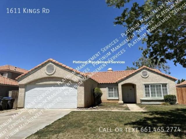 3 Br, 2 bath, Single Family 1611 Kings Rd