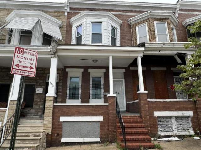 3 Br, 2 bath, Single Family 1816 N Bentalou St