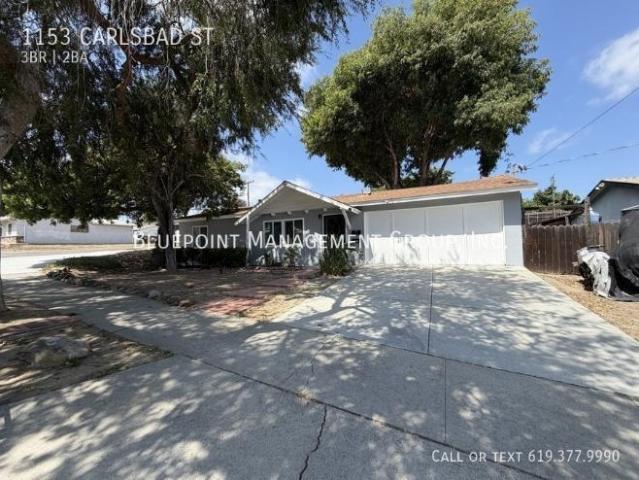 3 Br, 2 bath, Single Family 1159 Carlsbad St
