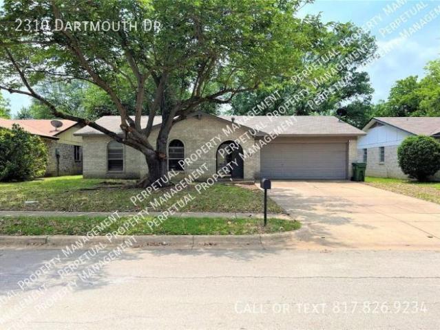 3 Br, 2 bath, Single Family 2310 Dartmouth Dr