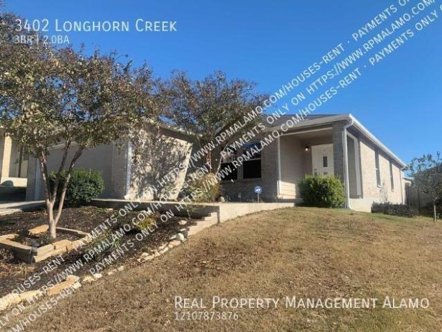 3 Br, 2 bath, Single Family 3402 Longhorn Creek