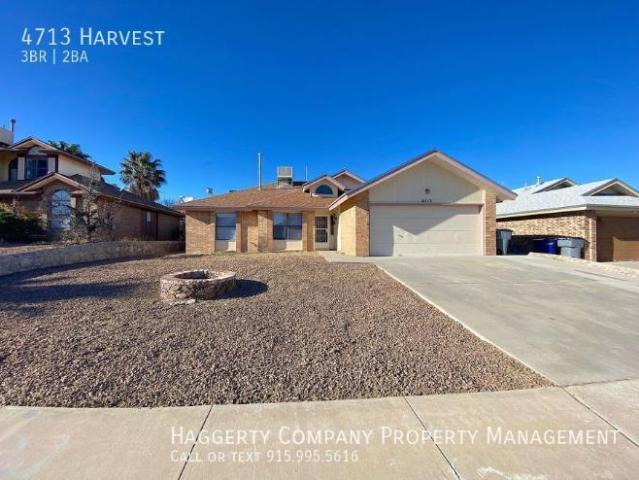 3 Br, 2 bath, Single Family 4713 Harvest