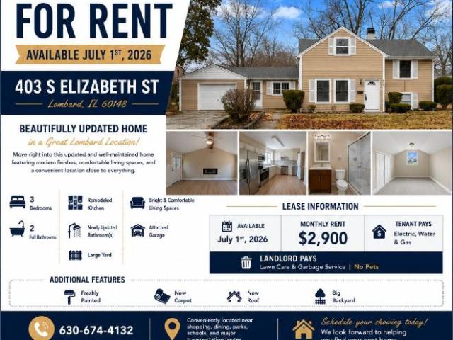3 Br, 2 bath, Single Family 403 S Elizabeth St