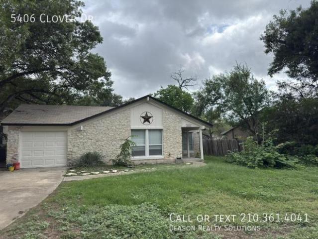 3 Br, 2 bath, Single Family 5406 Clover Dr