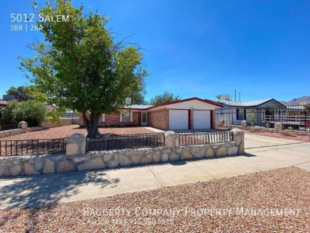 3 Br, 2 bath, Single Family 5012 Salem