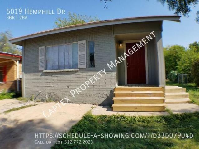 3 Br, 2 bath, Single Family 5019 Hemphill Dr