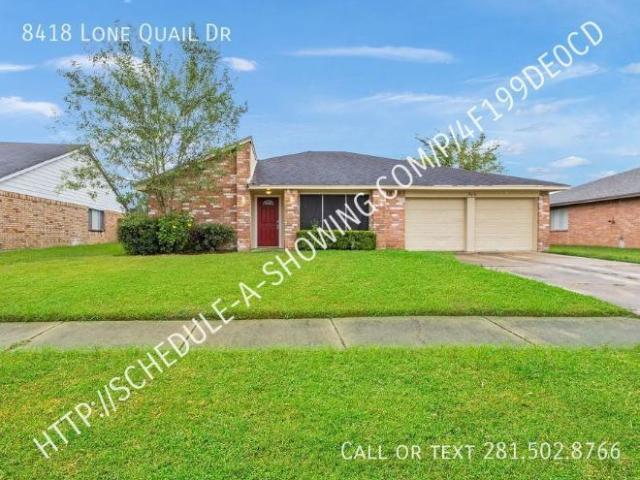 3 Br, 2 bath, Single Family 8418 Lone Quail Dr
