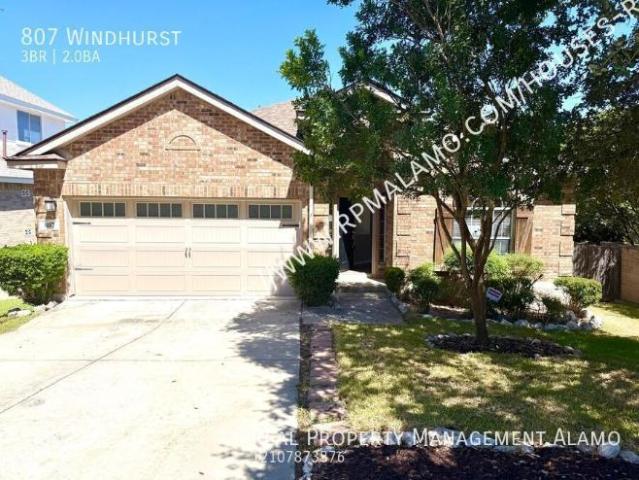 3 Br, 2 bath, Single Family 807 Windhurst