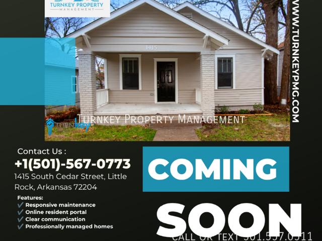 3 BR, 2 BA Apartment 1415 S Cedar St, Little Rock, AR 72204